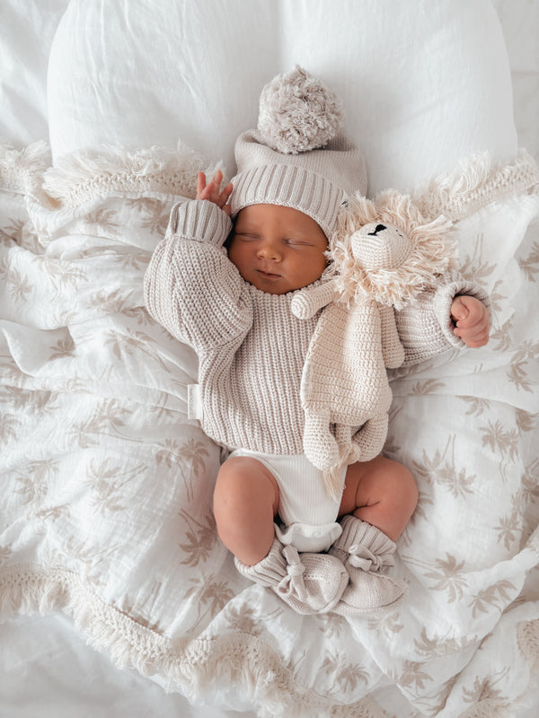 Newborn Knitted Beanie - Mushroom | 3 Little Crowns