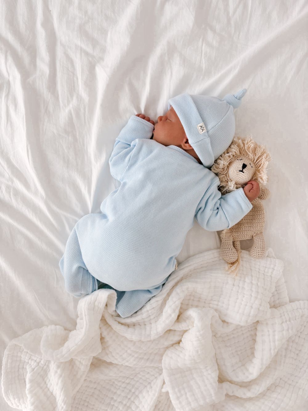 Newborn Boys Onesie - Baby Blue | 3 Little Crowns
